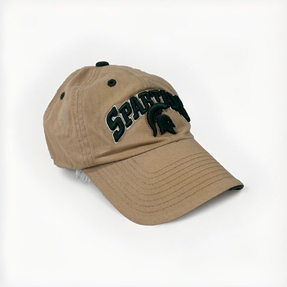 On Top and Climbing | Accessories | Michigan State Spartans Hat Tan On ...